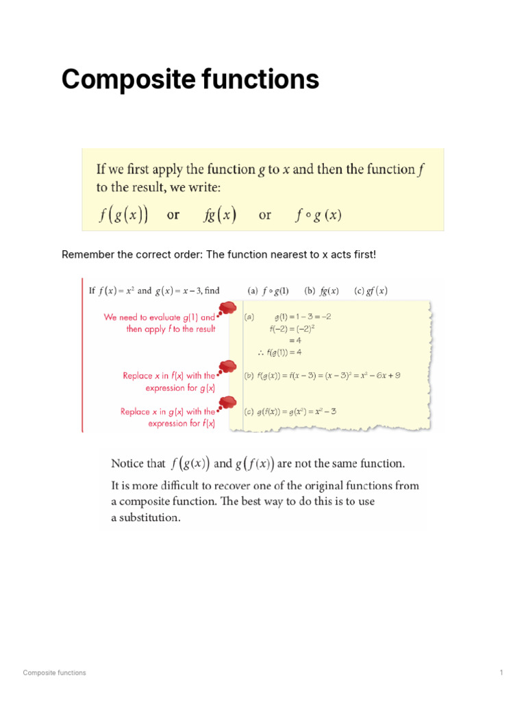 Composite Functions | PDF
