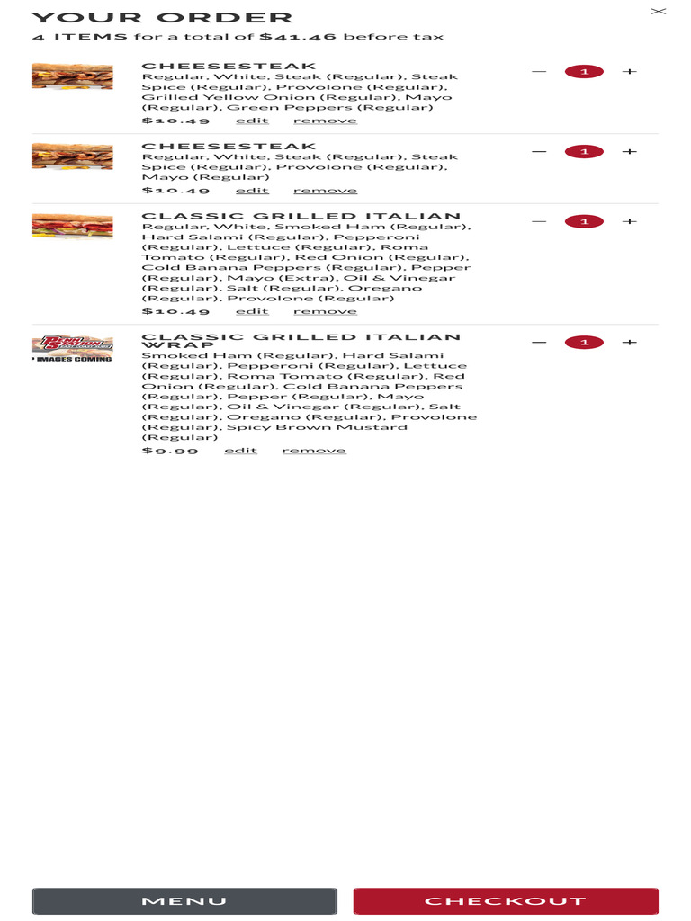 Menu - Wraps Penn Station East Coast Subs | PDF | Salad | Foods