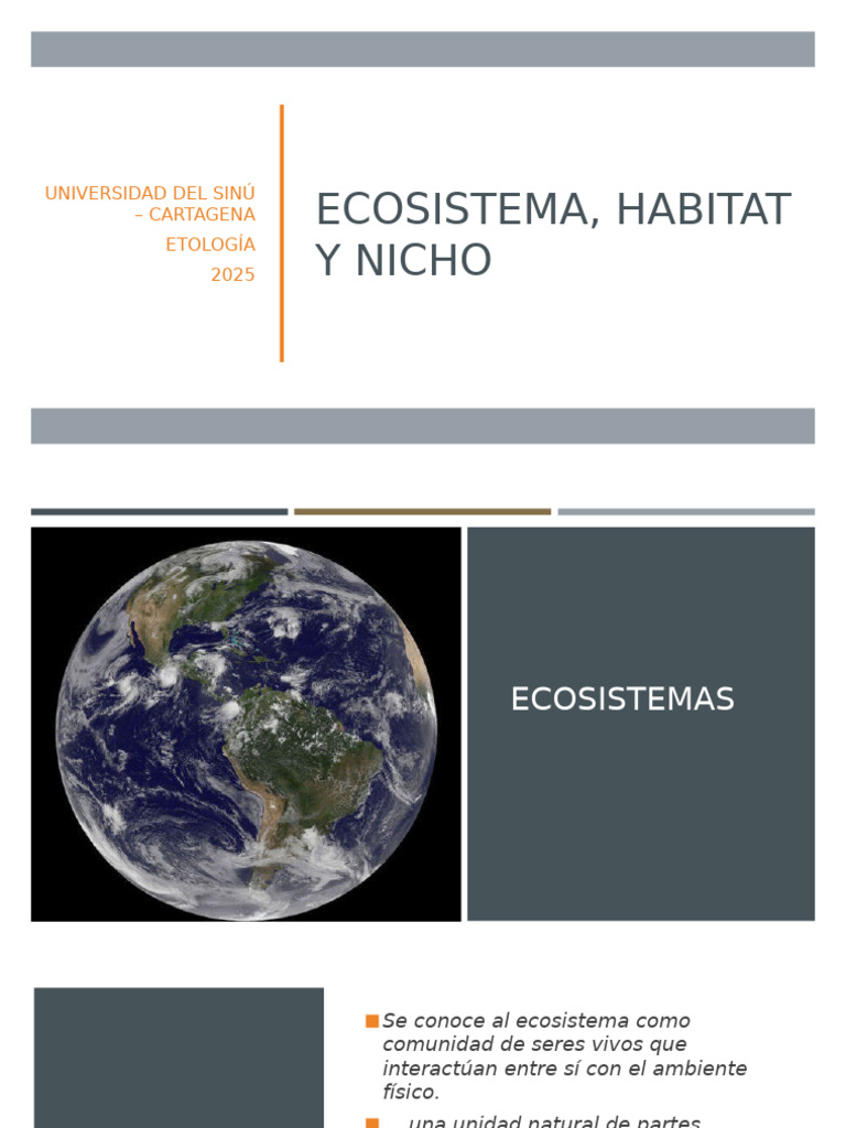 4 CLASE Ecosistema, Habitat y Nicho | PDF | Ecosistema | Ecología