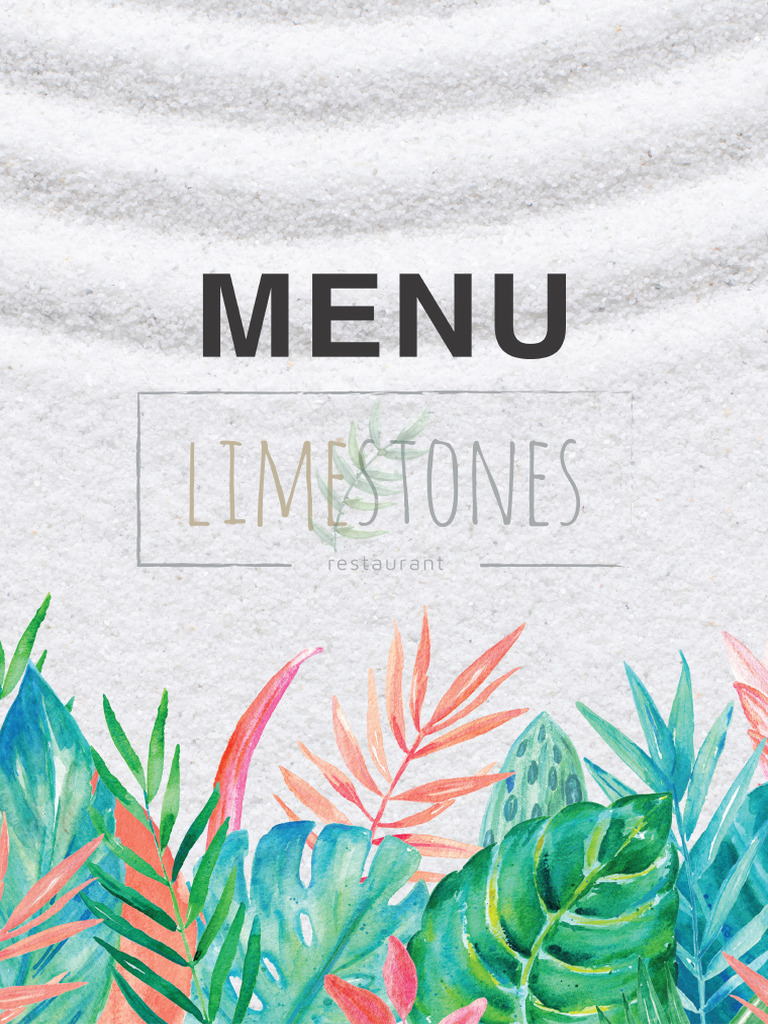 Limestones Menu Book Digital | PDF