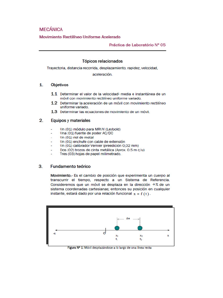 Laboratorio 4. MRUV | PDF