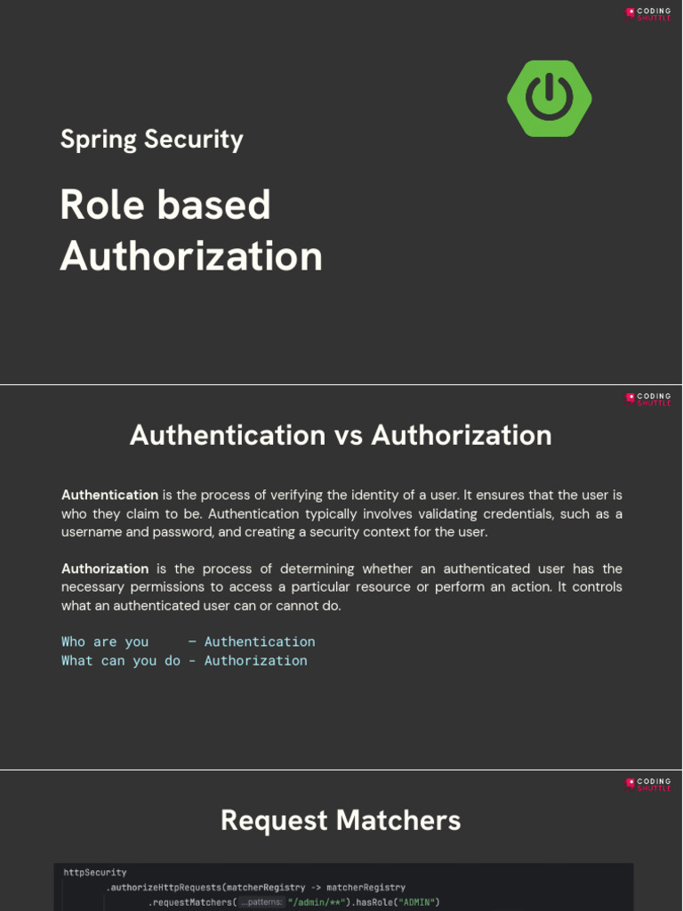 Role Based Authentication (6.4) | PDF