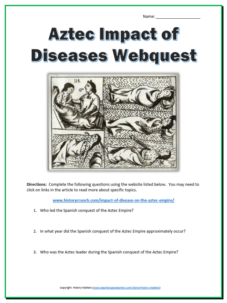 Aztec Impact of Disease Webquest | PDF