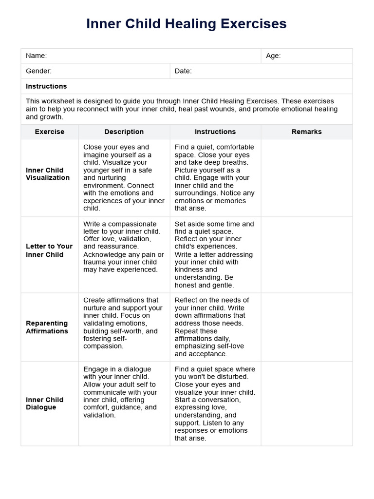 Inner Child Healing Exercises | PDF | Emotions | Love