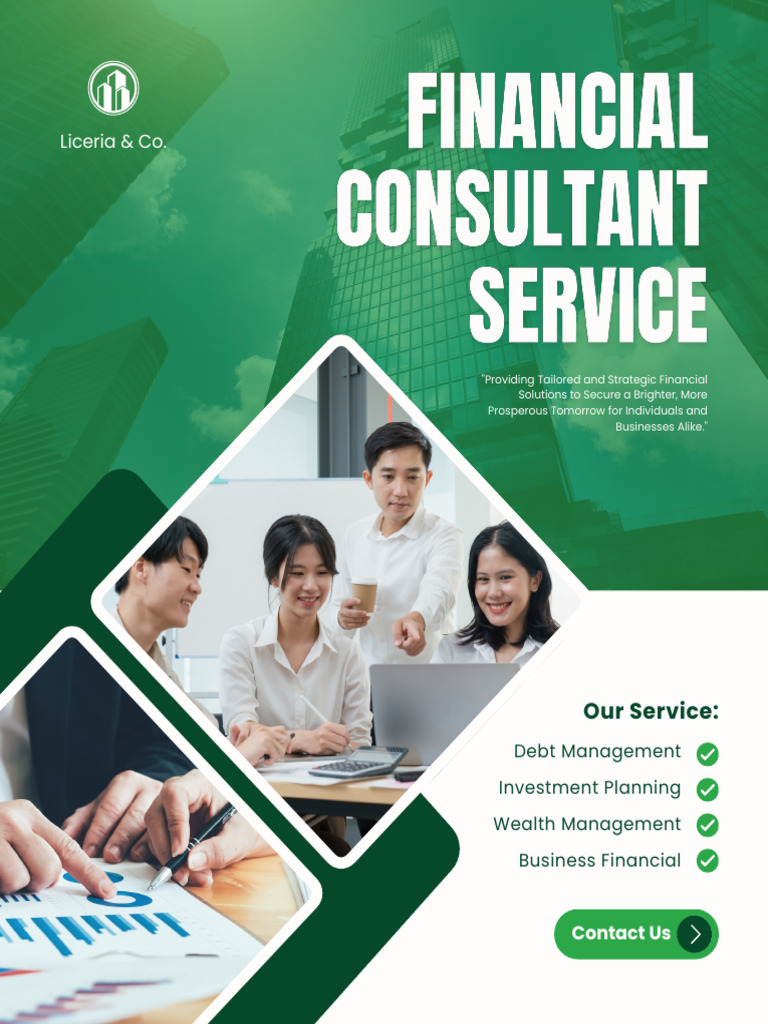 Green and White Modern Financial Consultant Services Instagram Post | PDF