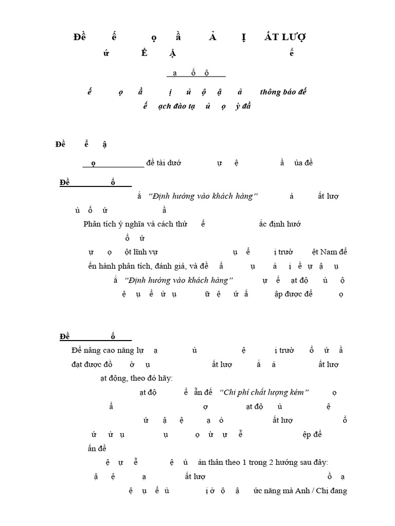 Thi KTHP - Tiểu Luận Cá Nhân - Quản Trị Chất Lượng HKĐ 2025 | PDF