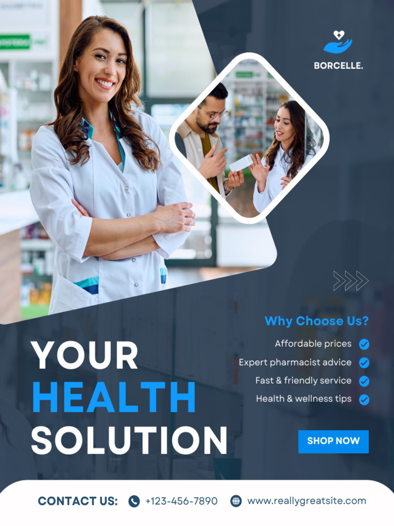 Blue and White Simple Pharmacy Store Instagram Post | PDF