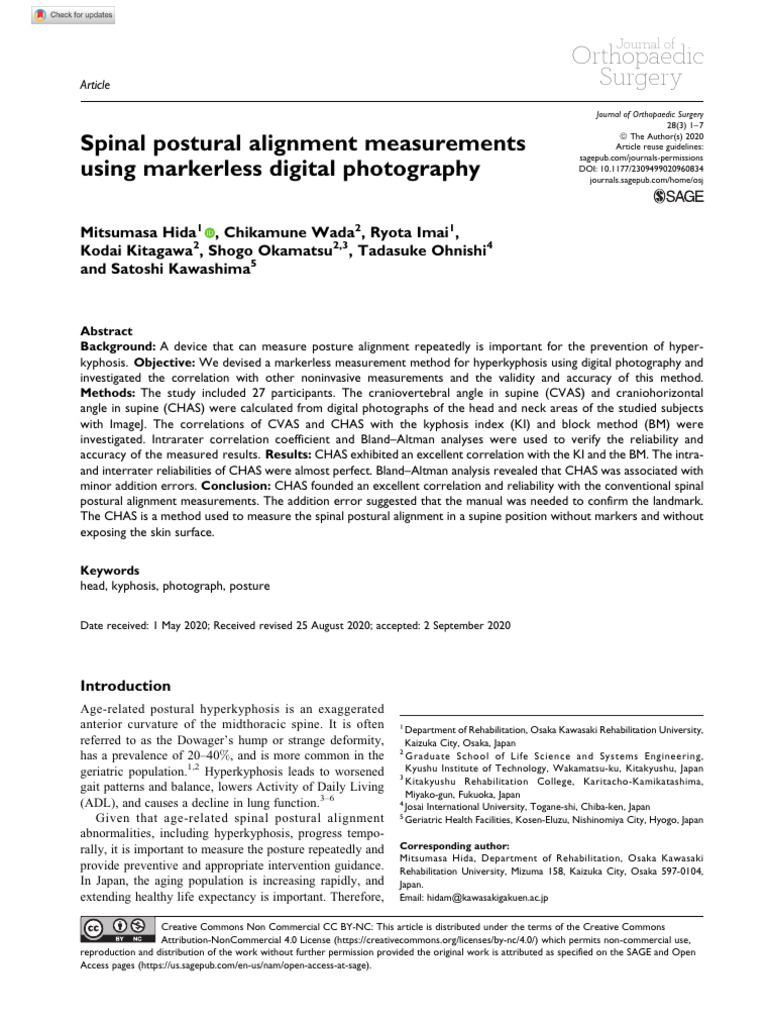 8 - Spinal Postural Alignment Measurements Using Markerless Digital ...