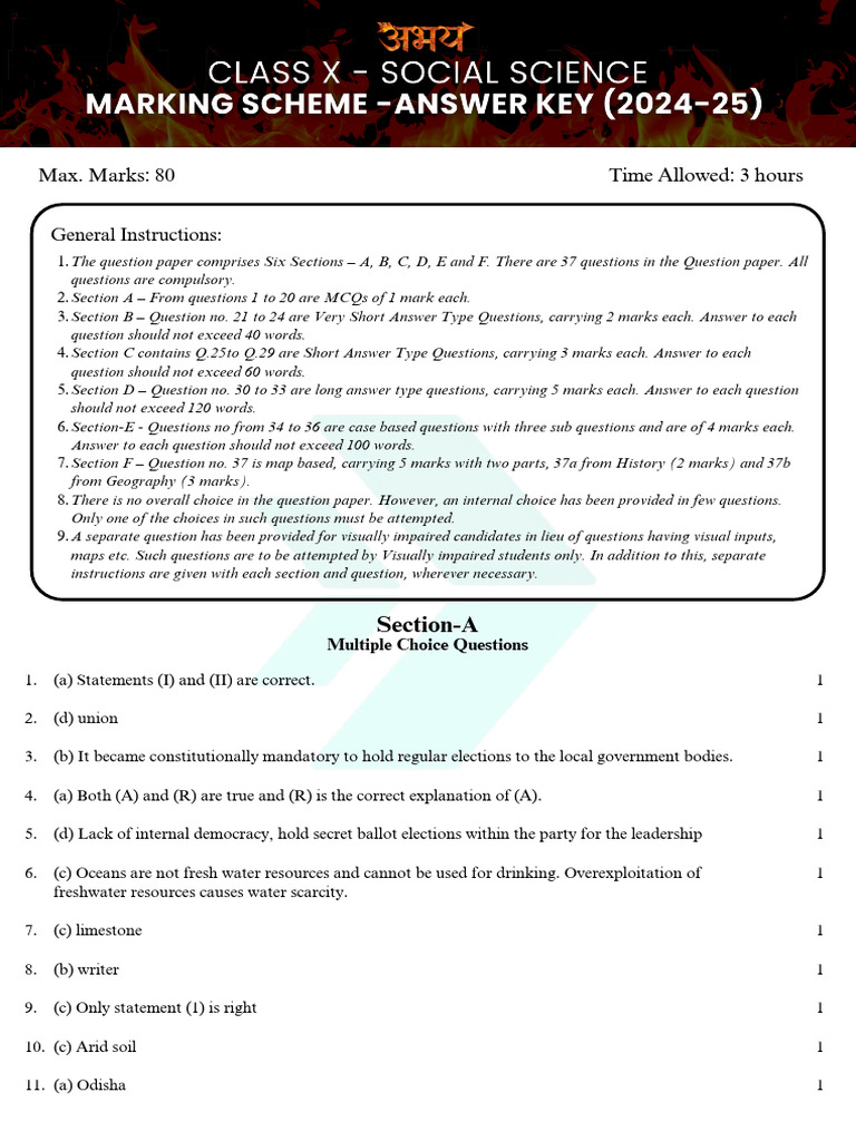 SST Sample Paper Solution | PDF | Tropics | Liberalism