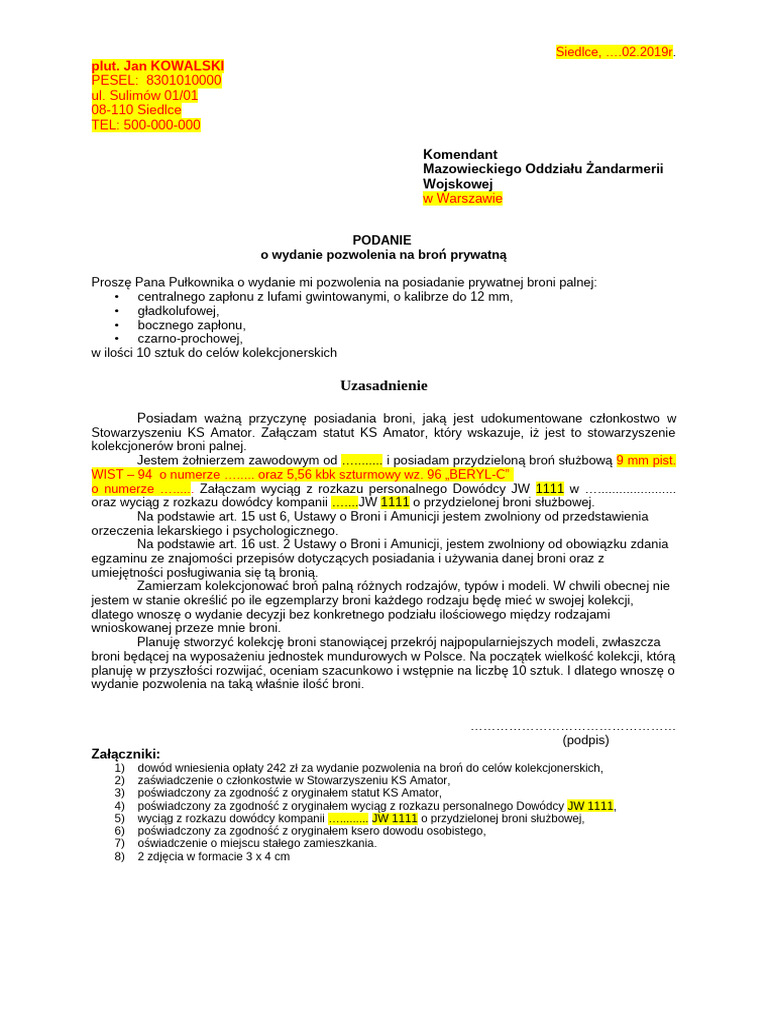 Wniosek Zolnierz | PDF