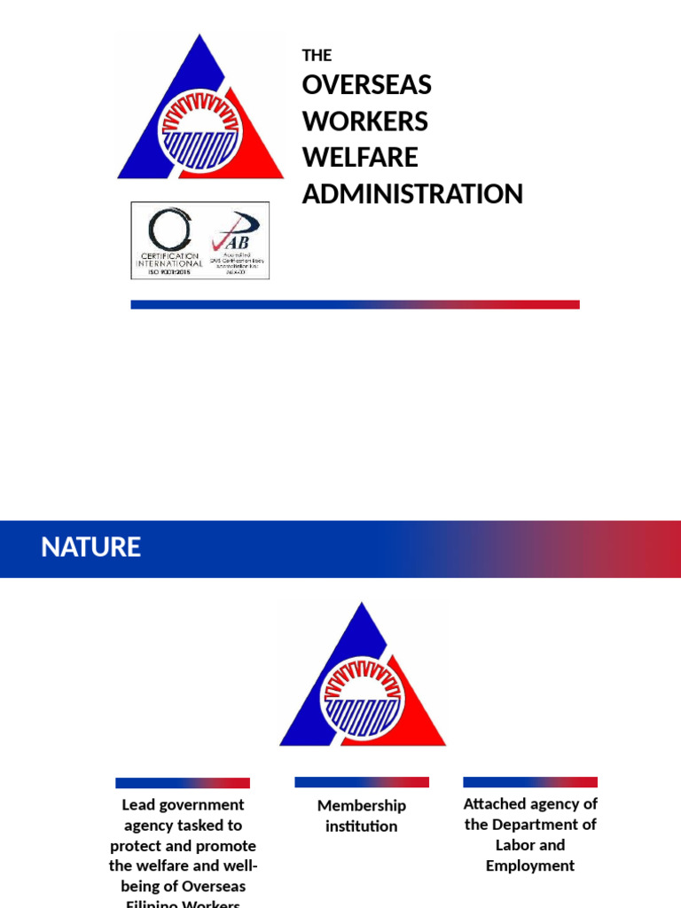 Owwa Programs and Services | PDF | Philippines