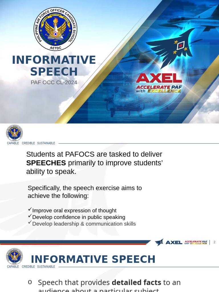 Guide to Crafting Informative Speeches | PDF | Public Speaking | Speech