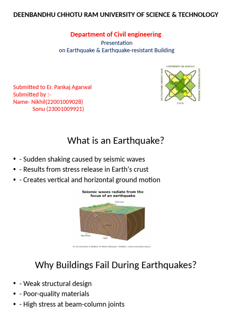 Earthquake Resistant Buildings (1) Final | PDF