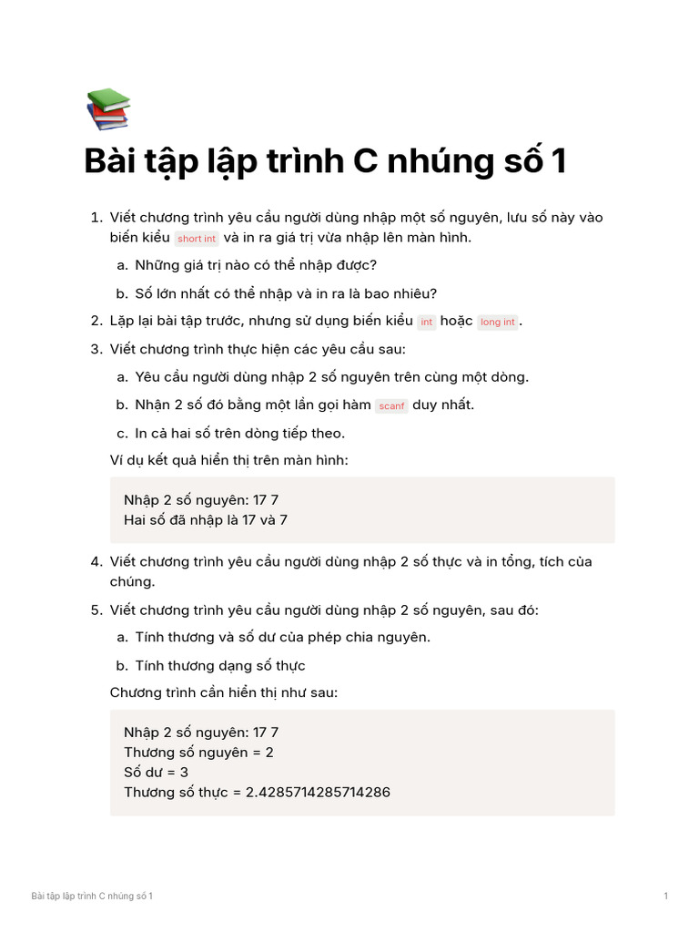 Embedded C Practice 1 | PDF