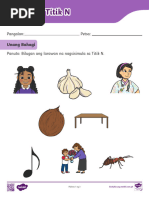 Marungko Worksheet - Titik W | PDF