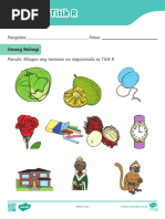 Marungko Worksheet - Titik M | PDF