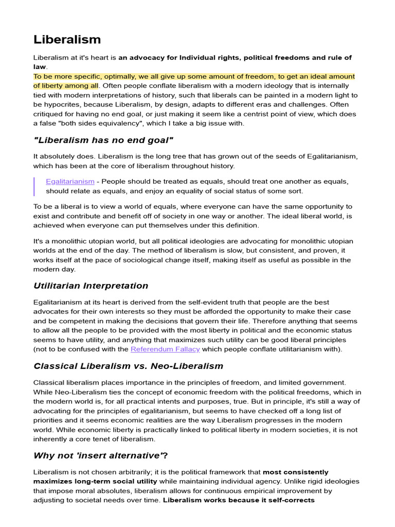 Liberalism | PDF | Liberalism | Centrism