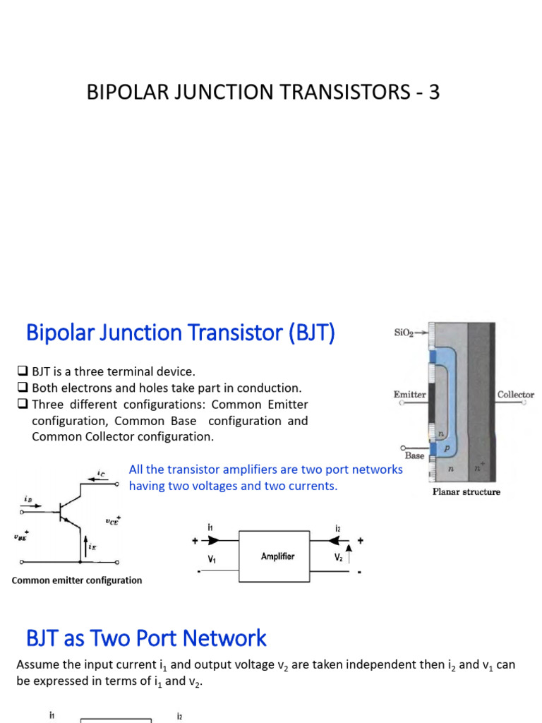 ELL101-Bipolar Junction Transistors-3 | PDF | Bipolar Junction Transistor | Amplifier