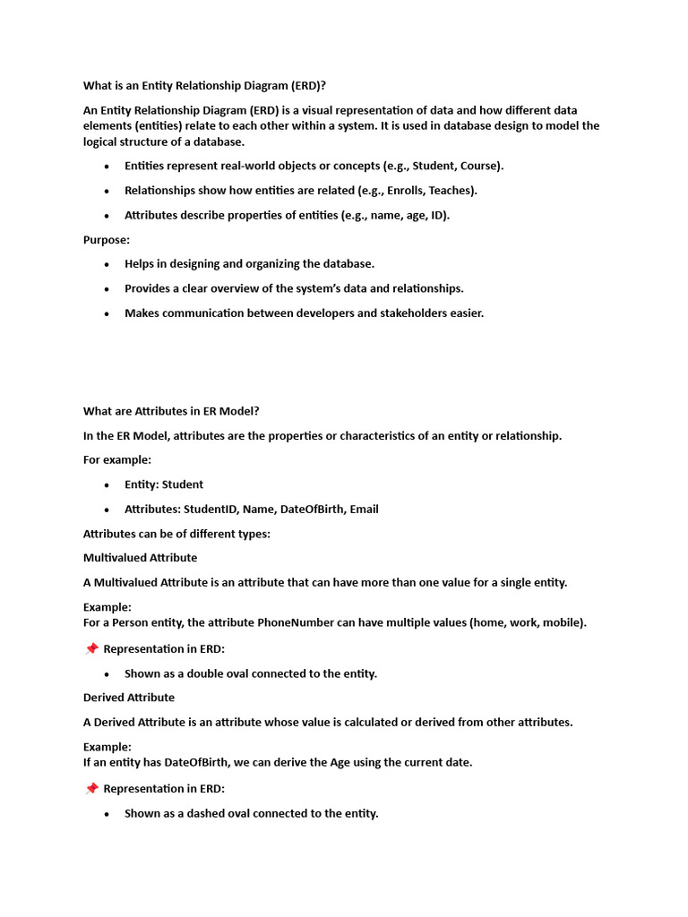 Understanding Entity Relationship Diagrams | PDF