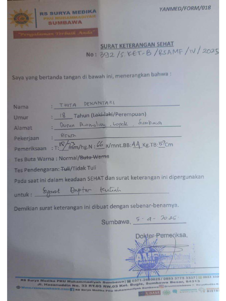 Ket. No Buta Warna | PDF