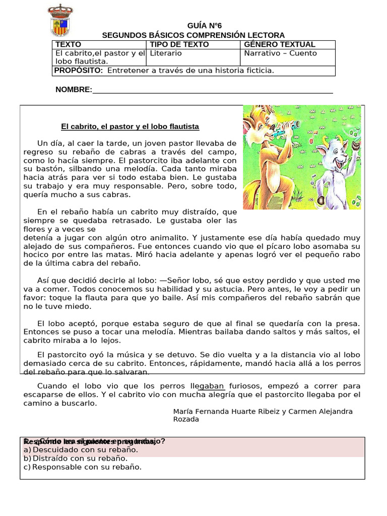 2o BASICOS COMPRENSION LECTORA No 6 | PDF | Perros