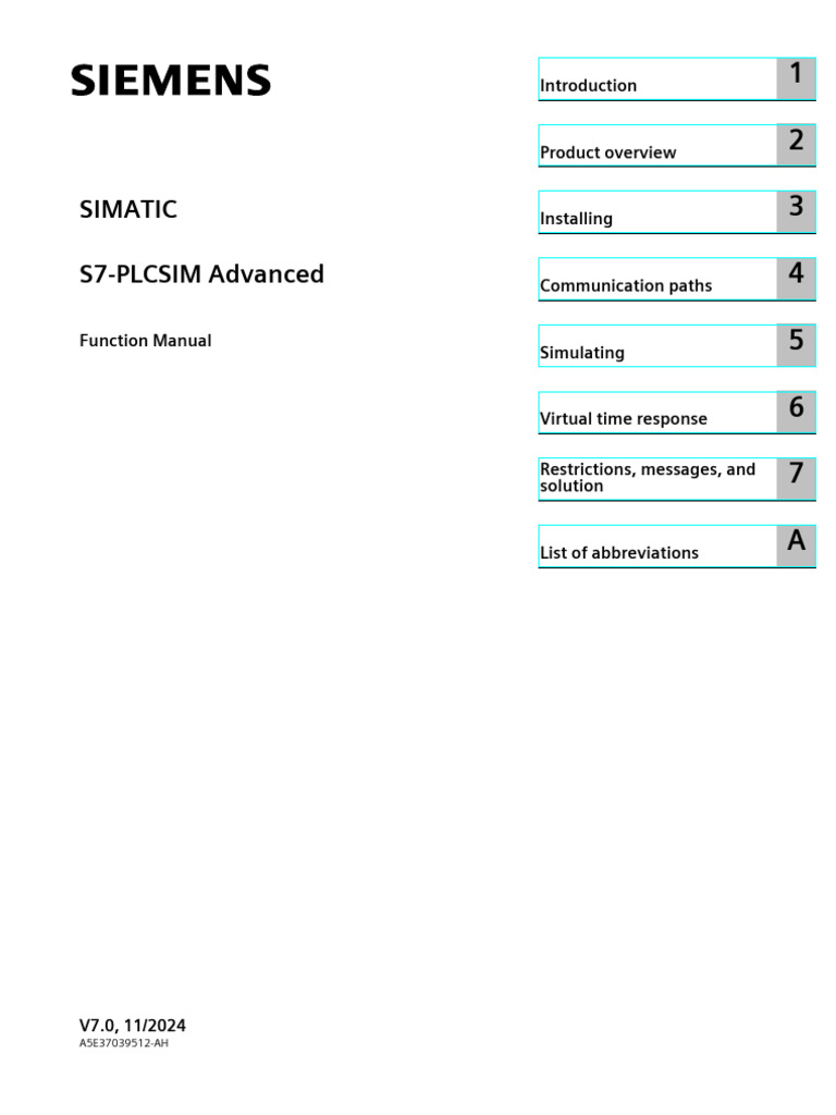 s7-plcsim_advanced_function_manual | PDF | Computer Program | Programming