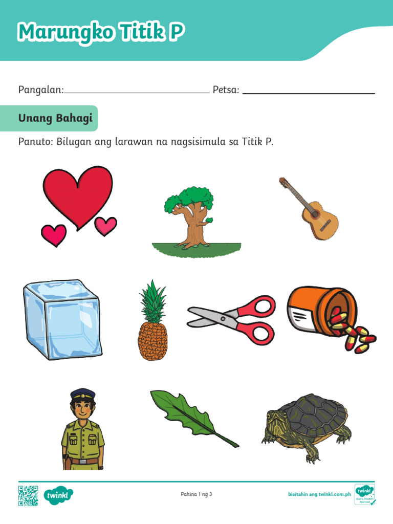 Marungko Worksheet - Titik P | PDF