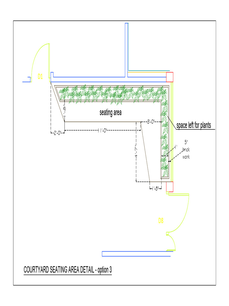 Courtyard Seating Area Detail - Opt 3 | PDF