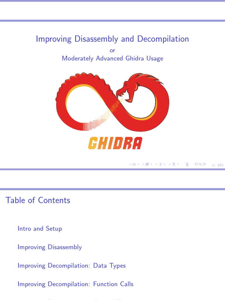 Enhancing Ghidra: Disassembly & Decompilation | PDF | Parameter (Computer Programming) | Pointer ...