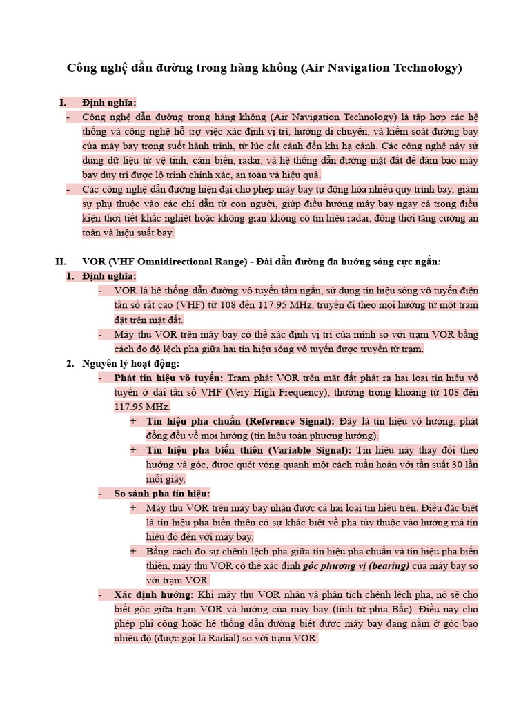 Công nghệ dẫn đường trong hàng không | PDF