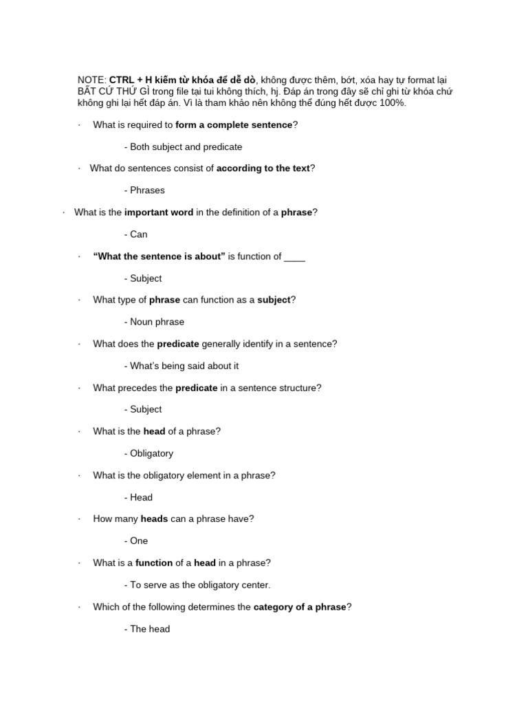 Sentence Structure and Phrase Analysis | PDF | Phrase | Syntax