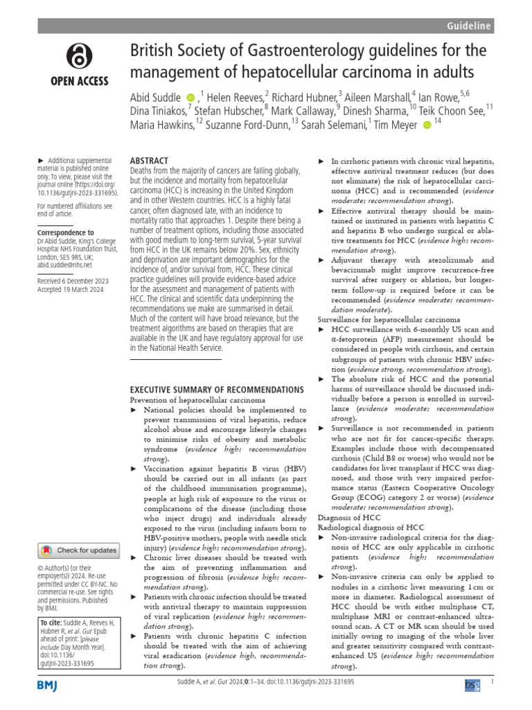 British_Society_of_Gastroenterology_guidelines_for_the_management | PDF | Cirrhosis | Hepatitis