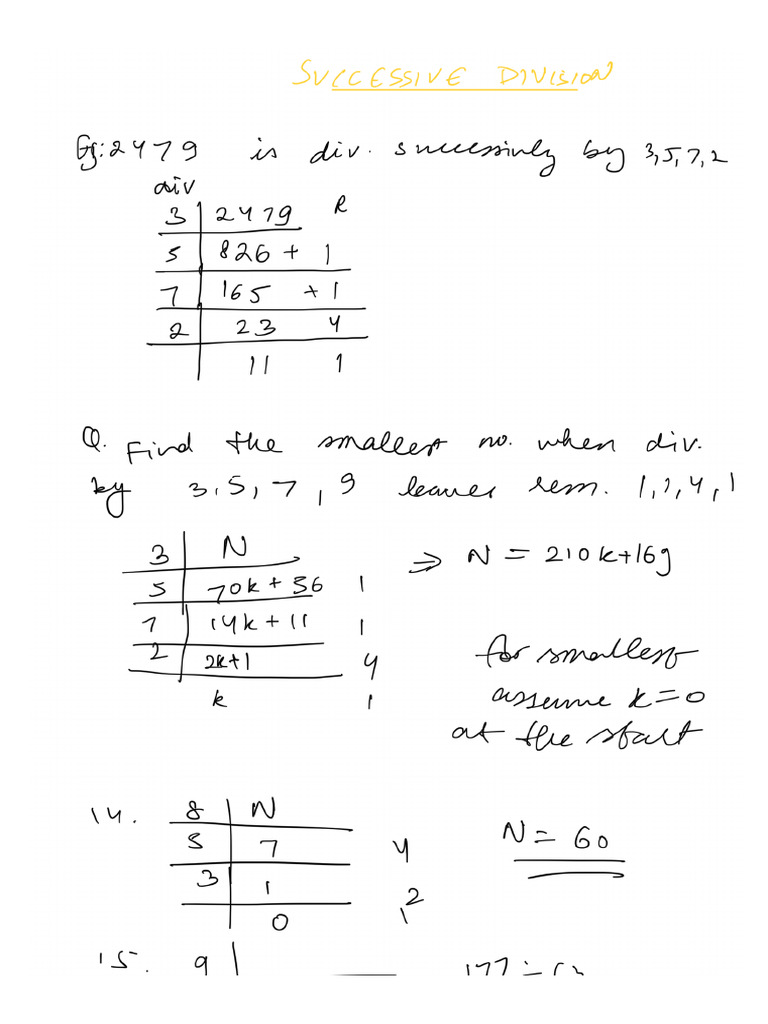 Successive Division | PDF