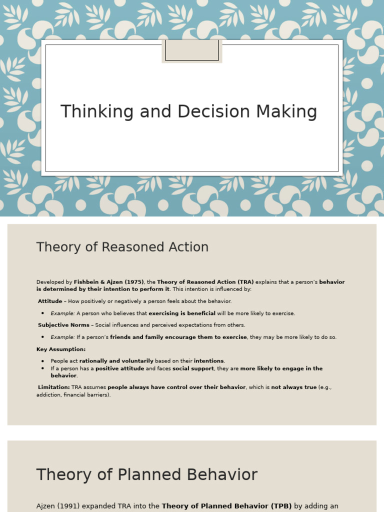 Thinking and Decision Making | PDF | Attitude (Psychology) | Cognitive ...