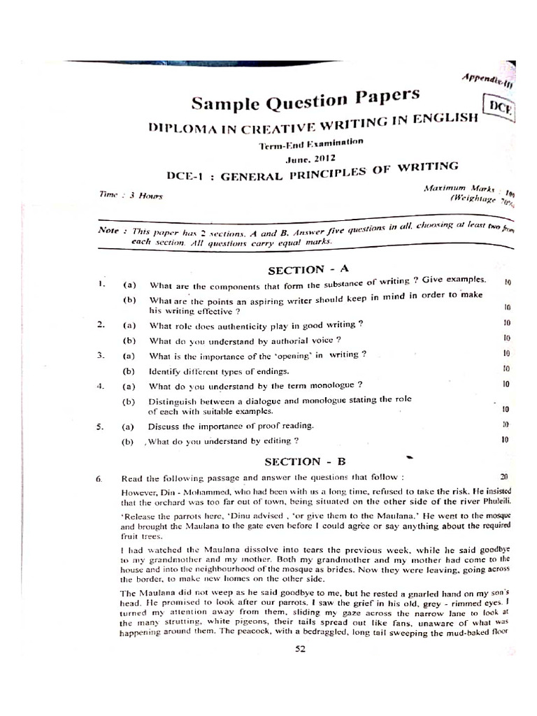 Sample Ques Paper | PDF
