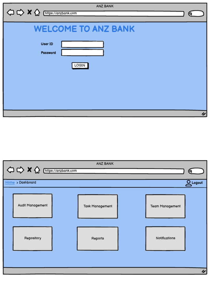 ANZ Bank Audit Management System | PDF | Login | Audit