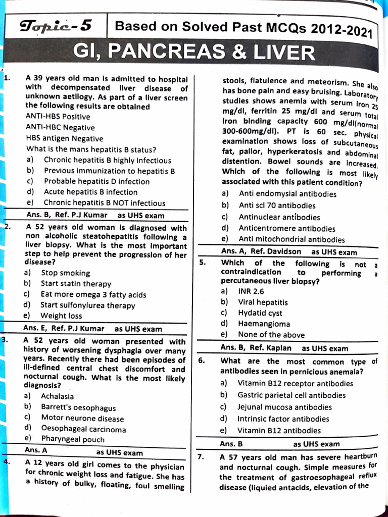 5. GIT (Medicine)-1 | PDF | Hepatitis | Digestive System