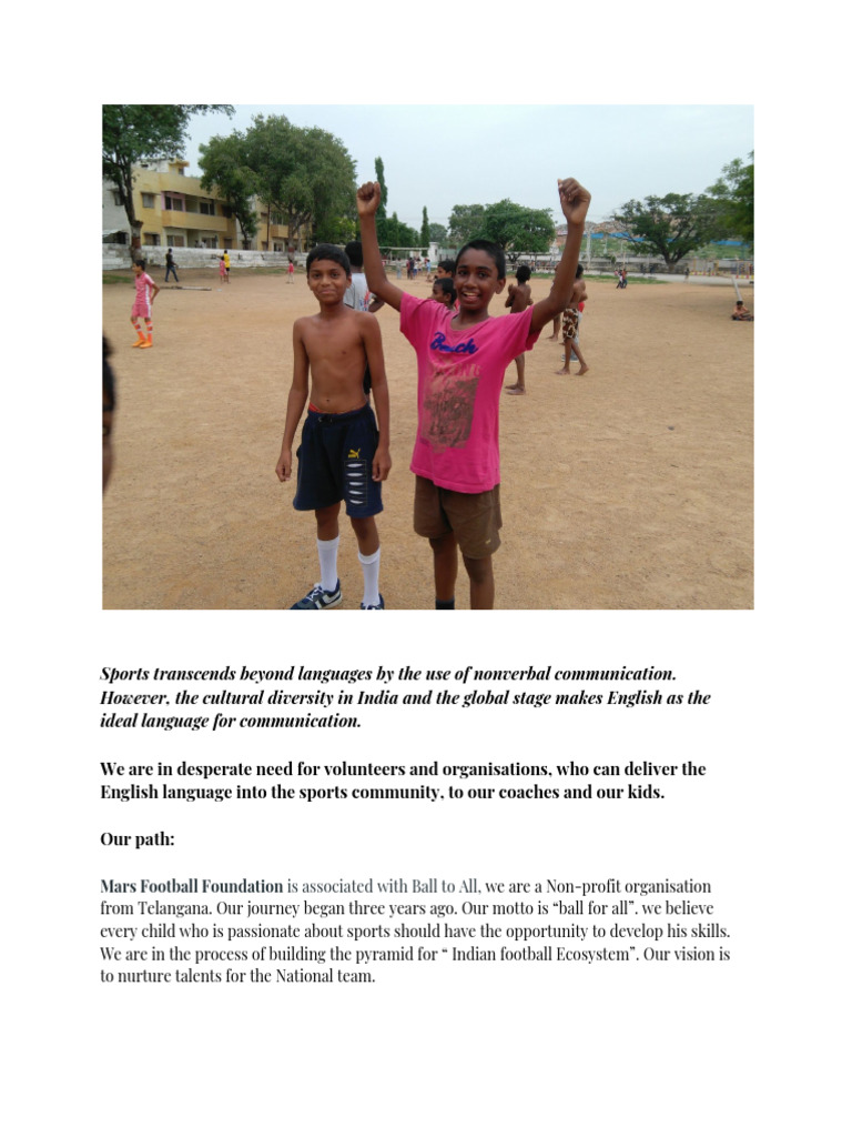 Mars Football Foundation | PDF