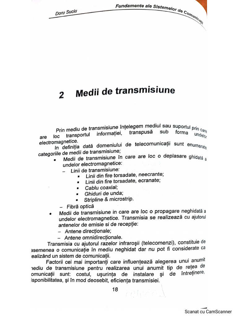 Medii de Transmisiune Doru Suciu | PDF