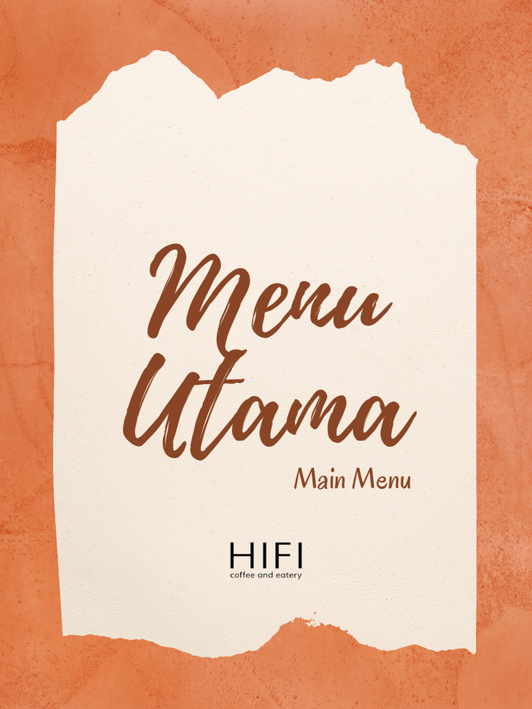 Menu Utama Hifi Coffee & Eatery | PDF