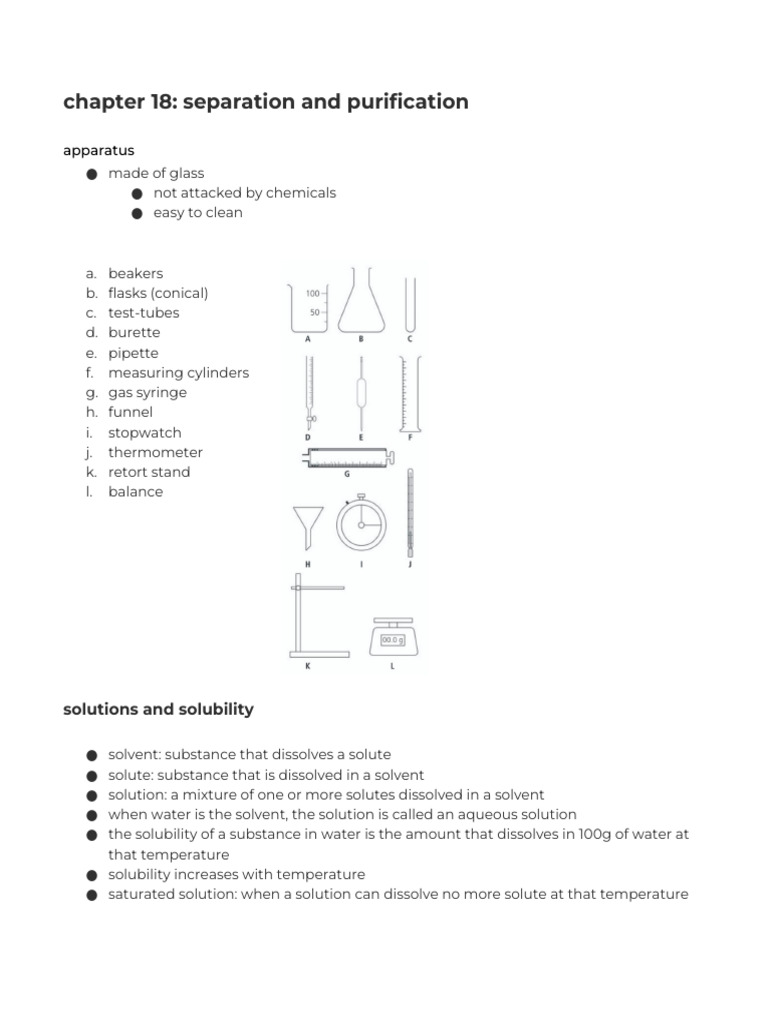 Seperation and Purification | PDF | Solubility | Filtration