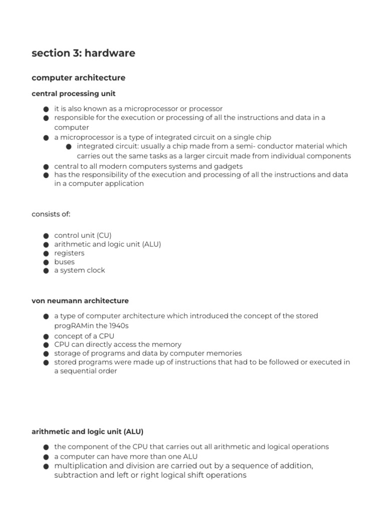 Computer Science - Chapter 3 - Hardware | PDF | Oled | Touchscreen