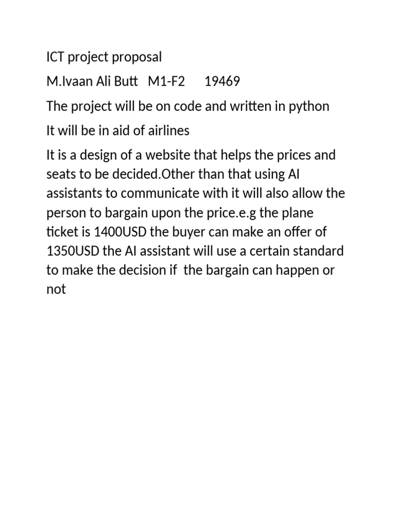 ICT Project Proposal | PDF