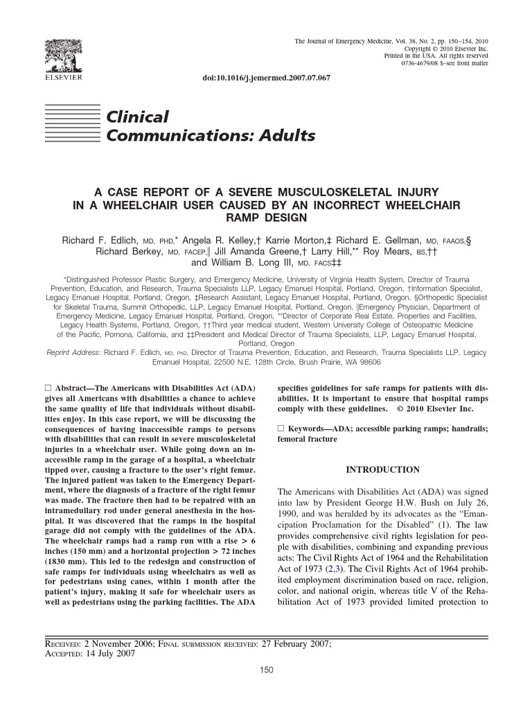 A Case Report of A Severe Musculoskeletal Injury | PDF | Americans With ...