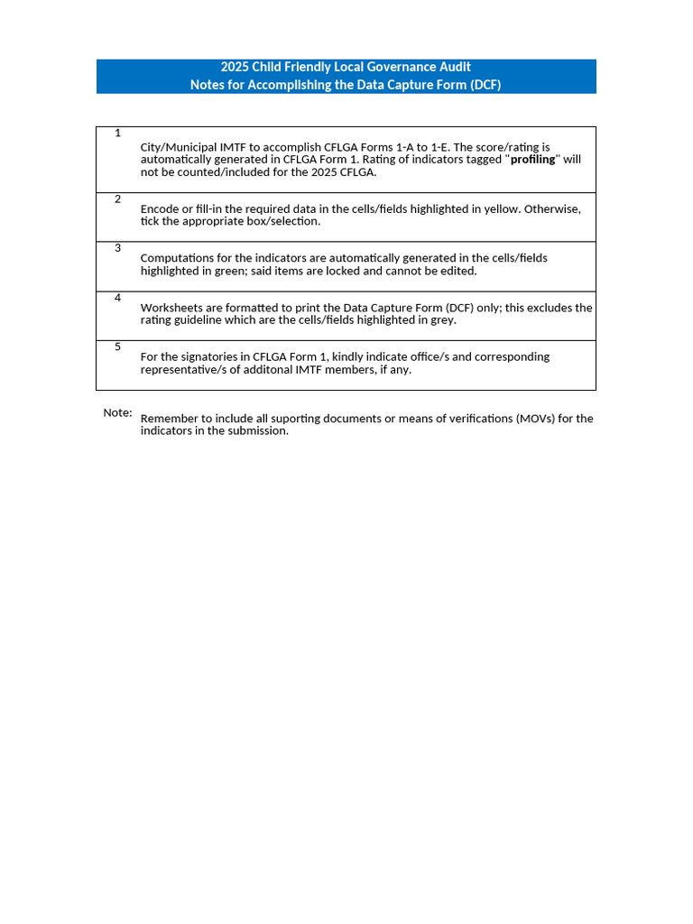 Annex 7. 2025 CFLGA For Cities and Municipalities - Data Capture Form ...