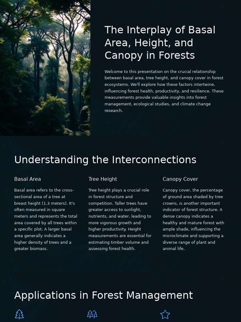 The Interplay of Basal Area Height and Canopy in Forests | PDF ...