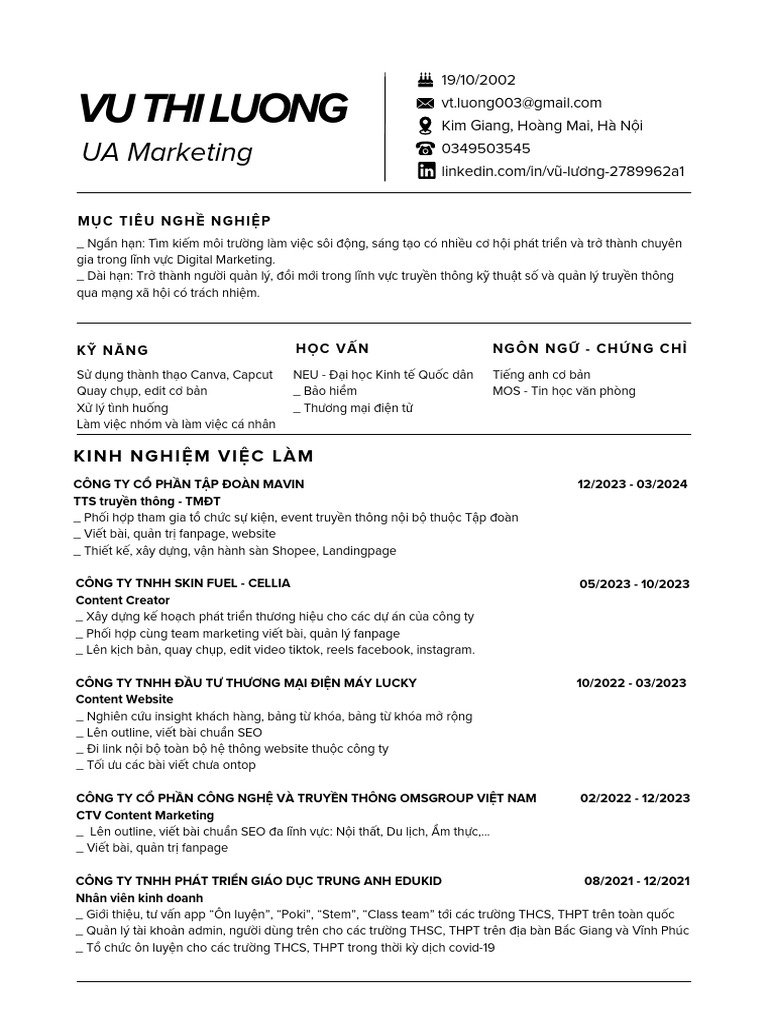 Vu-Luong_TTS_UA_Marketing | PDF