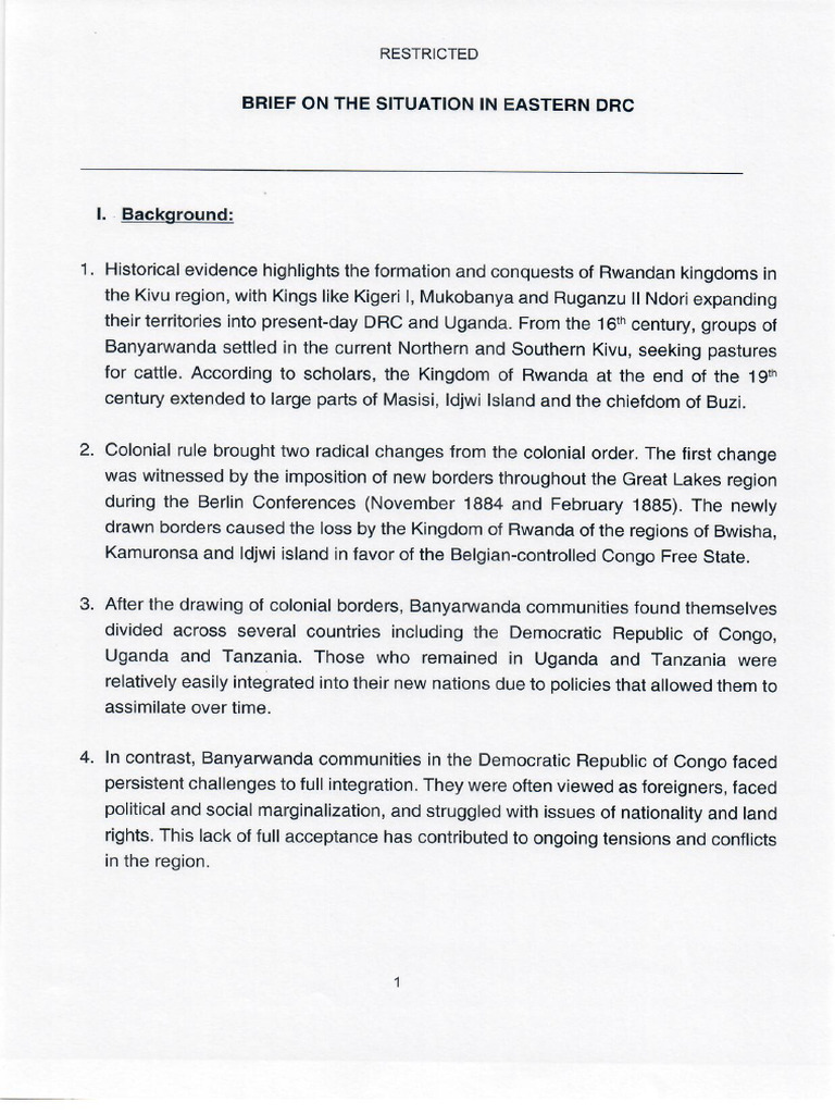 Situation On Conflict in DRC | PDF