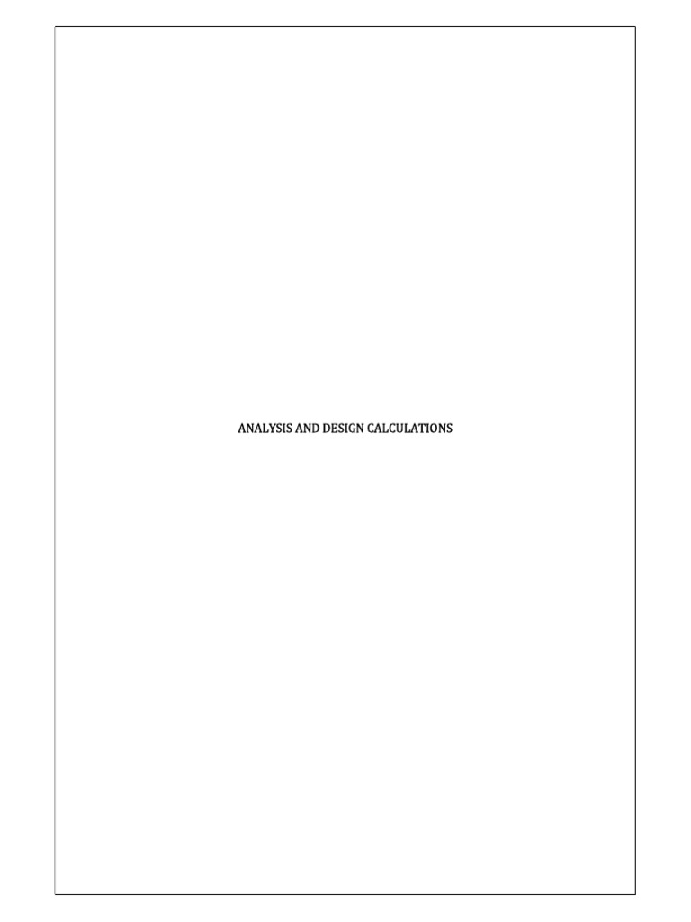 Analysis and Design Calculations | PDF
