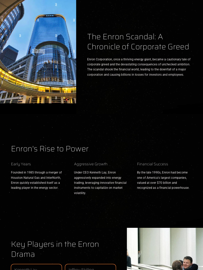 The-Enron-Scandal-A-Chronicle-of-Corporate-Greed | PDF | Enron | Business